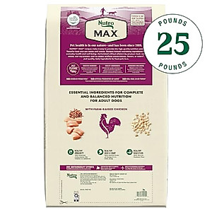 Nutro MAX Adult Recipe Dry Dog Food with Farm Raised Chicken, 25 lbs.