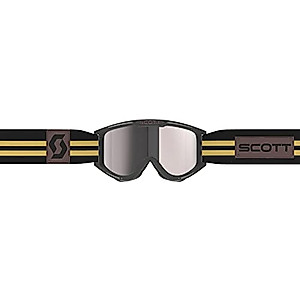 SCOTT 89XI Era MX Offroad Goggles Black/Beige w/Silver Chrome Lens
