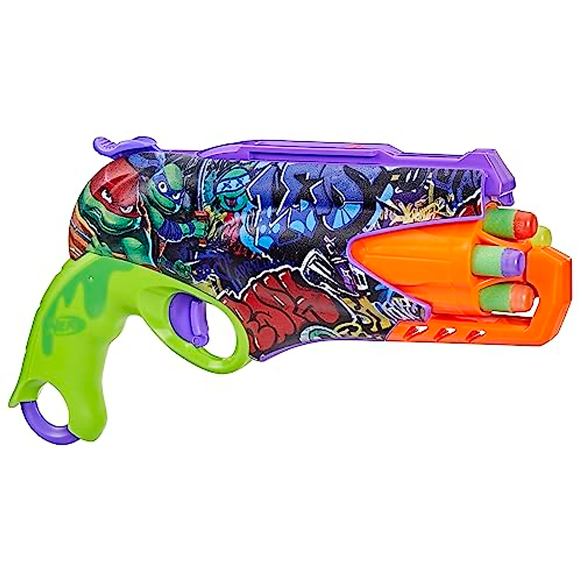NERF Teenage Mutant Ninja Turtles Blaster, 10 Elite Darts, Toy Foam Blasters for 8 Year Old Boys & Girls & Up