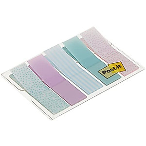 Post-it Pattern Flags, 100/On-the-Go Dispenser, .47 in, Gradient Pattern Collection (684-GRDNT)