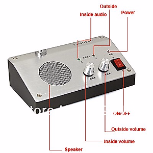 Higoo ZDL-9908 Bank/Office/Store/Station Counter Window Intercom System, Dual-Way Intercommunication Microphone, Interphone System