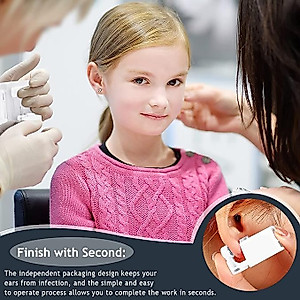 prgislew Ear Piercing Gun Kit 18Pcs Disposable Ear Piercing Kit Including 6Pcs Self Ear Piercing Gun with 6Pcs Built-in Earrings Stud 6Pcs Clean Tools for Ear Cartilage Tragus Helix Piercing Kit