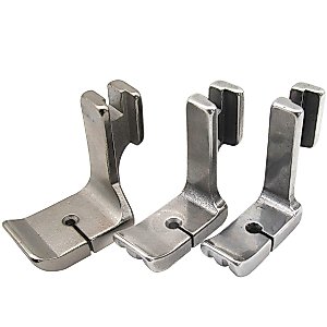 ckpsms Brand #36069DG High Shank Sewing Machine Double Welt Piping Presser Foot compatible with JUKI Brother Singer CONSEW Industrial Single Needle Sewing Machines (1/8+3/16 +1/4)