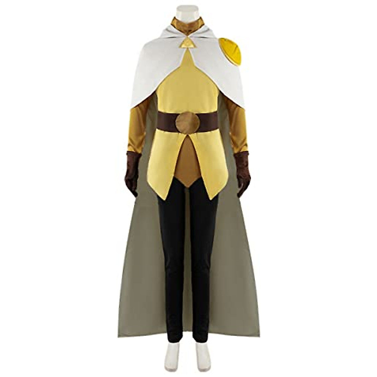 RocailleCos The Owl House Hunter Cosplay Costume Golden Guard Costume with Cloak Outfit for Men (S, gold)