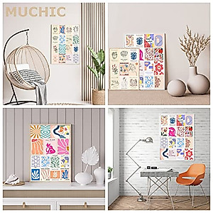 MUCHIC Danish Pastel Room Decor Aesthetic, 50pcs Danish Pastel Wall Collage Aesthetic Pictures - Danish Pastel Posters, Matisse Wall Art Bedroom Decor for Women