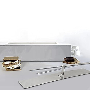 Royxen Tabletop Fire Pit 18 Inch Concrete with Lid, Large Size Rubbing Alcohol Fireplace Indoor Outdoor Fire Bowl