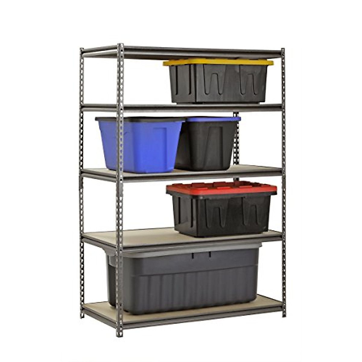 Muscle Rack UR482472PB5PAZ-SV Silver Vein Steel Storage Rack, 5 Adjustable Shelves, 4000 lb. Capacity, 72" Height x 48" Width x 24" Depth