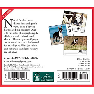 Just Boston Terriers 2021 Box Calendar (Dog Breed Calendar)