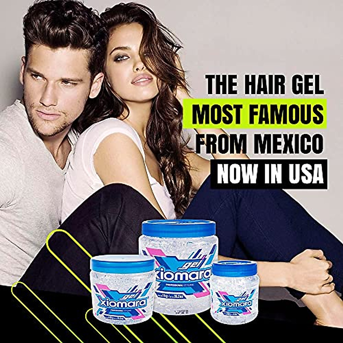 Xiomara Professional Hair Styling Gel with Aloe Vera Long-lasting Hold, 4 Pack of 8.80 Oz Each Jar, Clear