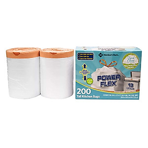 13 Gal Power Flex, Leak Protection, Tall Kitchen Simple Fit Drawstring Bags (1 Pack, Fresh Clean Scent), 1count