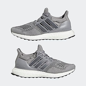 adidas Ultraboost 1.0 Running Shoe, Grey/Grey/Black, 4 US Unisex Big Kid