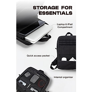 Cargo Works® 15" Laptop Backpack,Computer Bag for Women & Men, Resistant College School Bookbag, Slim Business Backpack- Black