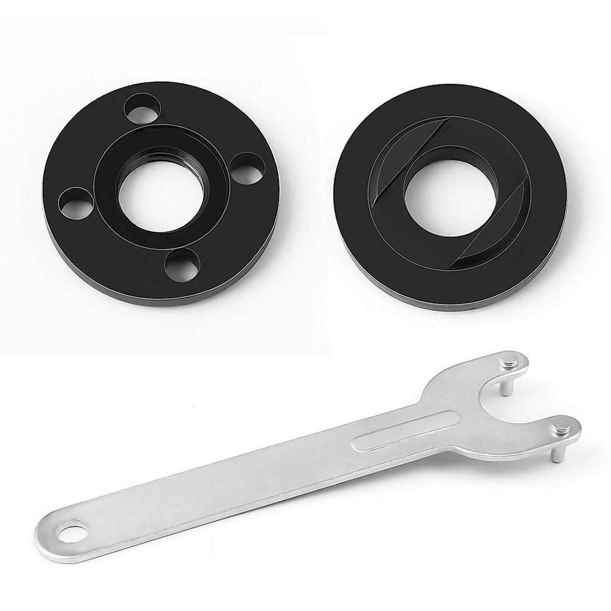 TOOLFLIFE 3pcs Angle Grinder Wrench Spanner Metal Lock Nut fits for Dewalt Milwaukee Makita 193465-4 Bosch Black & Decker Ryobi 5" 5/8-11 Parts