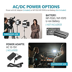 Neewer Advanced 2.4G 480 LED Video Light, Dimmable Bi-Color LED Panel with LCD Screen and 2.4G Wireless Remote
