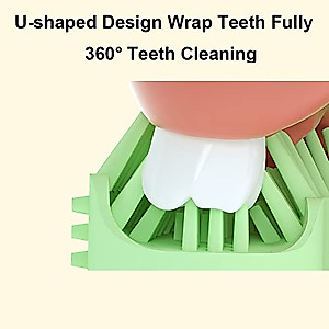 Pampoo Kids U Shaped Toothbrush Avocado Shape Silicone Manual Toothbrush for 2-7years Oral Cleaning U-Shaped Toothbrush