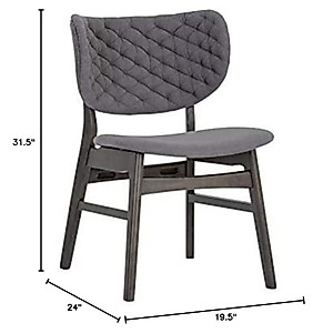 Sunpan Modern Dining Chair, Dark Grey