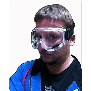 Clear Lens Work Goggle Elastic Strap Clear Lens Ski Goggle Universal Fit Safety Goggle