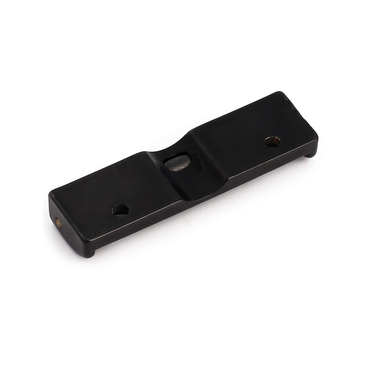 Holmer 6 String Metal Guitar Roller Nut 3 Saddles with Screws Compatible with Strat or Tele Electric Guitar Black.