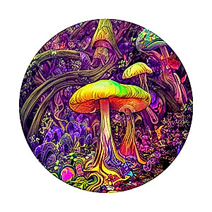 Psychedelic Magic Mushrooms in a Retro Trippy Jungle PopSockets Swappable PopGrip