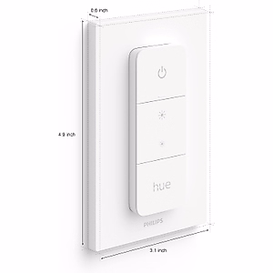 Philips Hue Wall Switch Module, Keeps Hue Smart Lights Reachable When Switch is Off (White 2-Pack), Requires Hue Lights and Hue Bridge