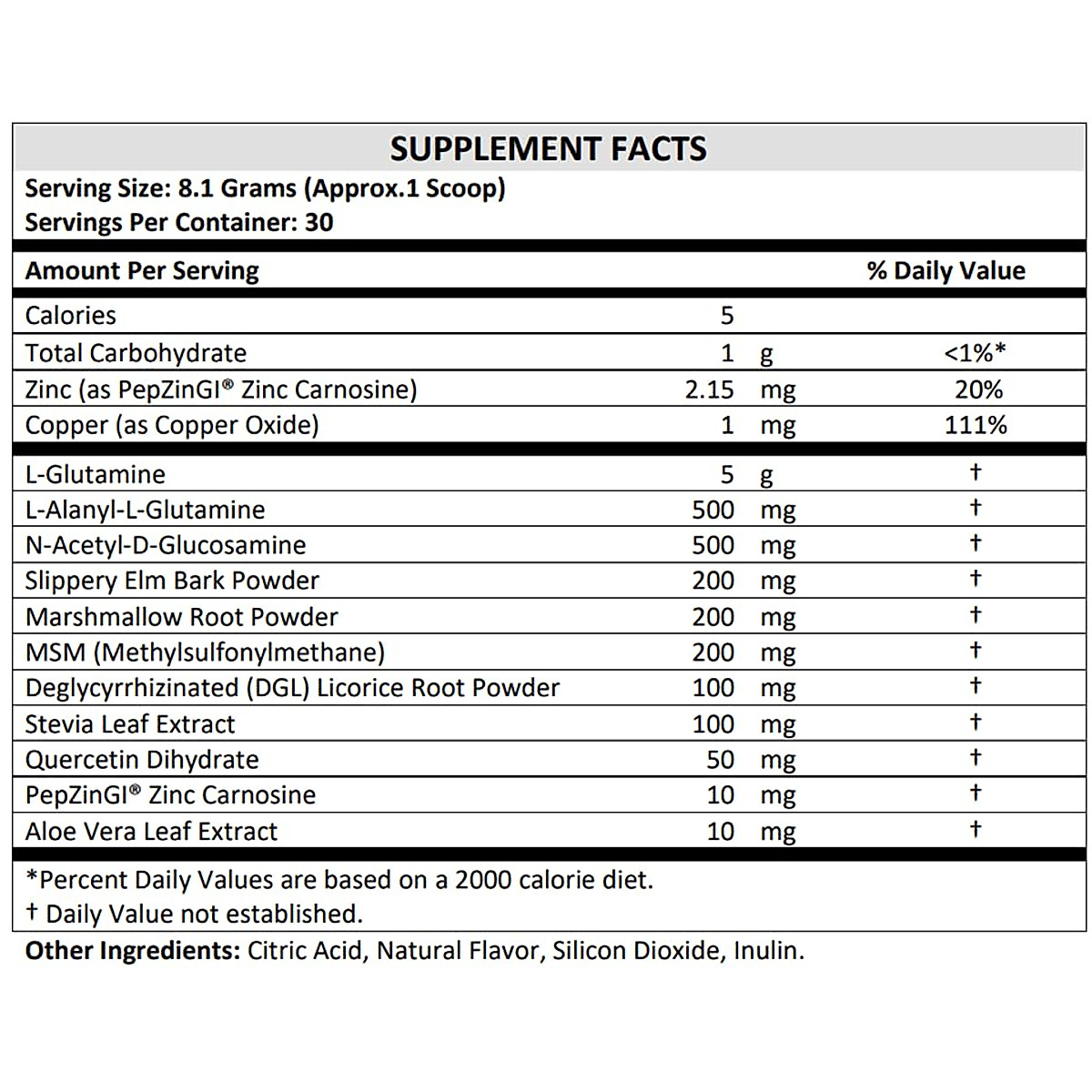 TERRA ORIGIN Healthy Gut Powder (Berry Flavor) |30-Servings with L-Glutamine, Zinc, Glucosamine, Slippery Elm Bark, Marshmallow Root and More!
