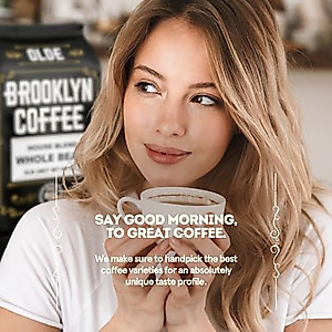 BROOKLYN COFFEE Whole Bean, House Blend Medium Roast (5lb) Balanced, Breakfast, Classic - Fresh Bulk Coffee Beans Roasted Weekly in NYC