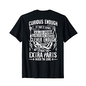 Curious, Skilled And Clever - Funny Car Auto Truck Mechanic T-Shirt