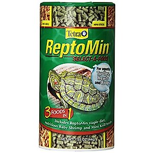 Tetra ReptoMin Select-A-Food 1.55 Ounces, For Aquatic Turtles, Newts And Frogs, Variety Pack (29253)