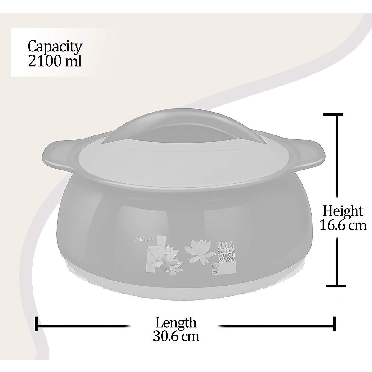 Milton Delish 2500 Casserole, 2100 ml, Ivory