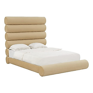 TOV Furniture Durwin Champagne Velvet Bed in King
