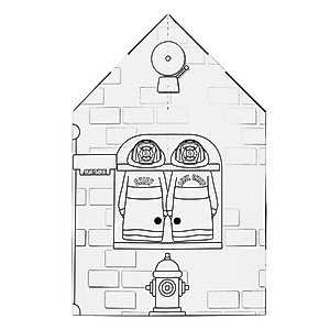 Easy Playhouse Police and Fire Station - Kids Art & Craft for Indoor & Outdoor Fun – Decorate & Personalize The Cardboard Fort, 32" X 26. 5" X 40. 5" - Made in USA, Age 3+ [Amazon Exclusive], white