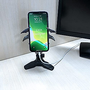 livin Bat Phone Stand Holder for Desk, Cell Phone Holder for Men Gifts Car Gift for Him Bat Decorations Collectibles for Room,Gravity Automatic Locking Hands Free Compatible with All Mobile Phone