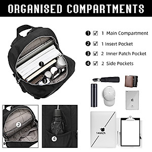 Compact Hiking Nylon Waterproof Laptop Backpack Purse for Women Teen Girls and Men, Small Lightweight Travel Casual Outdoor Dayback