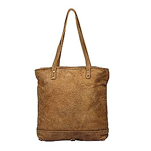 Hazel Opulence Brown Genuine Hair-On Leather Tote Bag