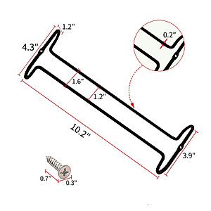 CUKE2BEET 10.2 Inch Wine Glass Rack Under Cabinet, Wire Wine Glass Holder Wine Glass Hanger Rack Stemware Holder Rack Wine Glasses Hanging for Cabinet Kitchen Bar (Black 2 Packs)