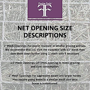 Freedom Feeder Mesh Net Full Bale Horse Feeder – Designed To Feed Horse For 7 Days – Reduce Horse Feeding Anxiety And Behavioral Issues