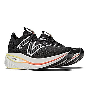 New Balance Women's FuelCell SuperComp Trainer V1 Running Shoe, Black/Black Metallic/Neon Dragonfly, 8.5