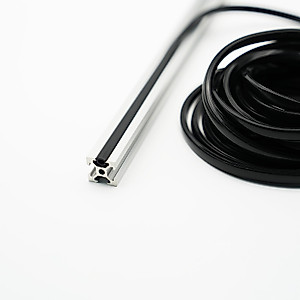 Iverntech Dust Protection Soft Cover Seal Strip for 20 Series 6mm Slot Aluminum Profile Extrustion Black 5 Meters