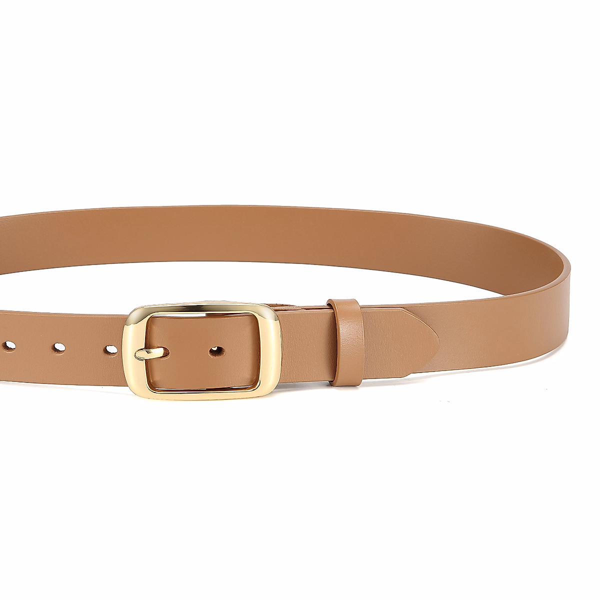 CHAOREN Womens Belts for Jeans - Brown Leather Belt Women 1.3" Width - Genuine Leather Crafted by Hand