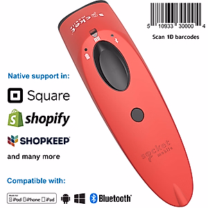 SocketScan S700, 1D Imager Barcode Scanner, Red (Renewed)