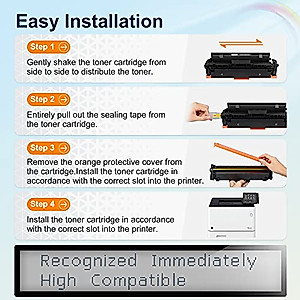 055H TESEN Compatible Toner Cartridge Replacement for Canon 055H 055 for Canon ImageClass MF740C MF741Cdw MF743Cdw MF745Cdw MF746Cdw LBP660C Printer High Yield Black Cyan Magenta Yellow 4 Pack