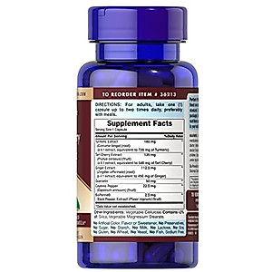 Puritan's Pride Tart Cherry Turmeric Complex-60 Capsules