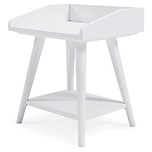 Signature Design by Ashley Blariden Modern Accent or End Table, White