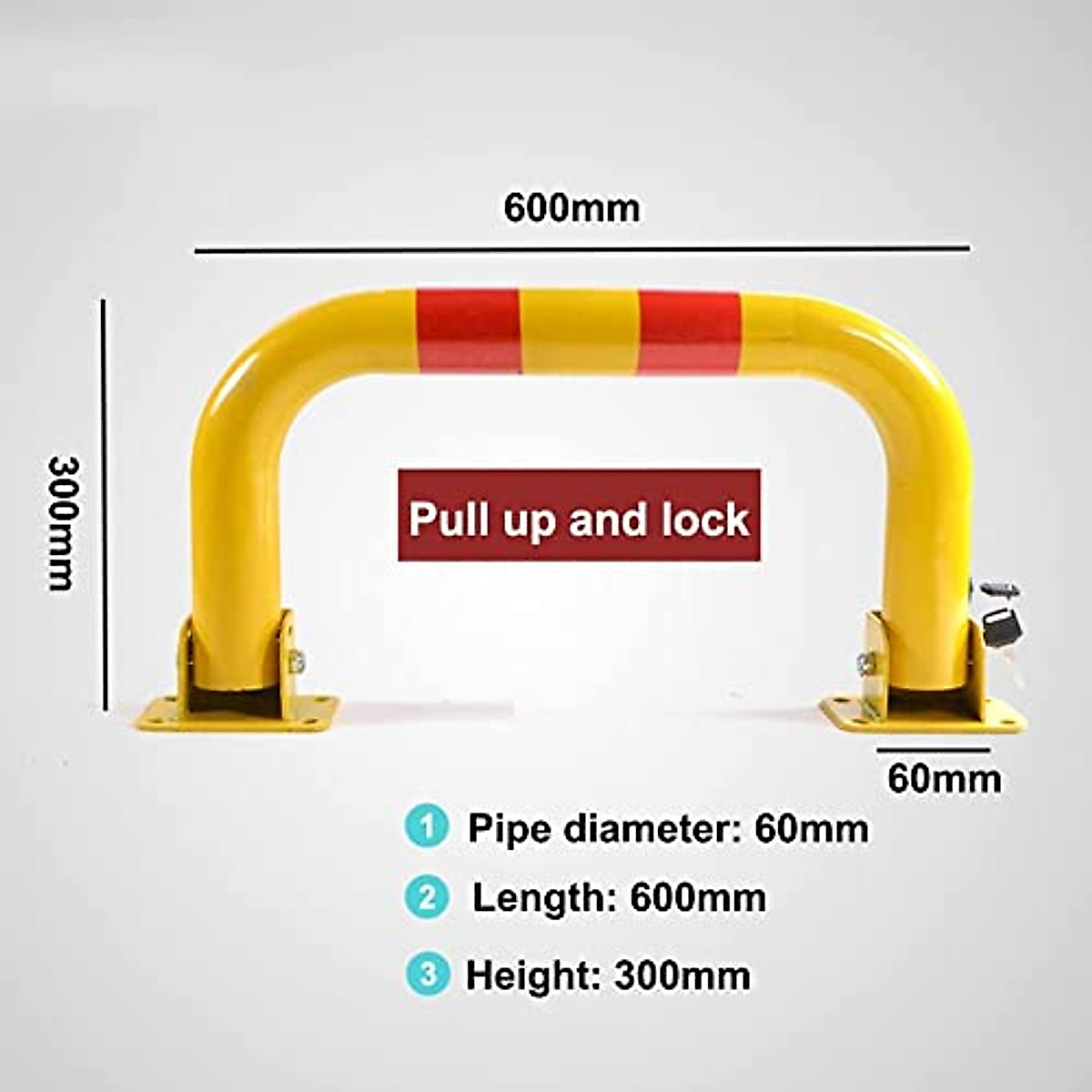 SEFAX Parking Space Lock Folding Parking Barrier, Manual Parking Space Lock & Manual Parking Blocker & Car Parking Gadgets