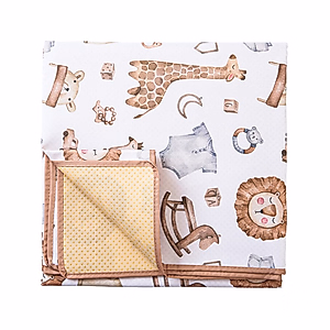 Baby Splat Mat for Under High Chair - Waterproof and Washable Eating Mat for Toddlers&Kids, Portable Play Mat and Table Cloth 43 inch (Animal)