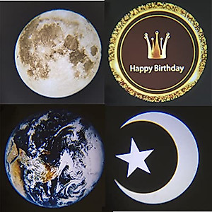 Moon Lamp USB Starlight Projector Earth Projection Astronaut Light Projector Happy Birthday Space Lights for Bedroom Galaxy 5 Pattern in 1 360° Rotatable Photography Background Led Lamps WELESHEI