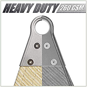 ColourTree 16' x 16' x 16' Beige Triangle Sun Shade Sail Canopy Structure, Super Durable Heavy Duty, Reinforced Corners, Edges & 260 GSM Permeable Fabric - 3 Years Warranty