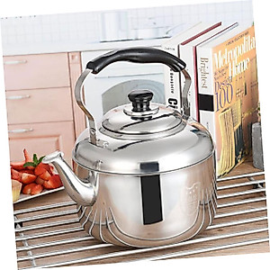 FELTECHELECTR 304 Stainless Steel Kettle Stoveto Water Kettle Loud Sound Tea Kettle Whistling Teapot Stainless Steel Teakettle Teapot Whistling Tea Pot Gooseneck Pot Household Products Cordless