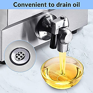 WeChef Commercial Deep Fryer 11.7L Stainless Steel Basket Single Tank Timer Drain Electric Countertop Restaurant Fryer