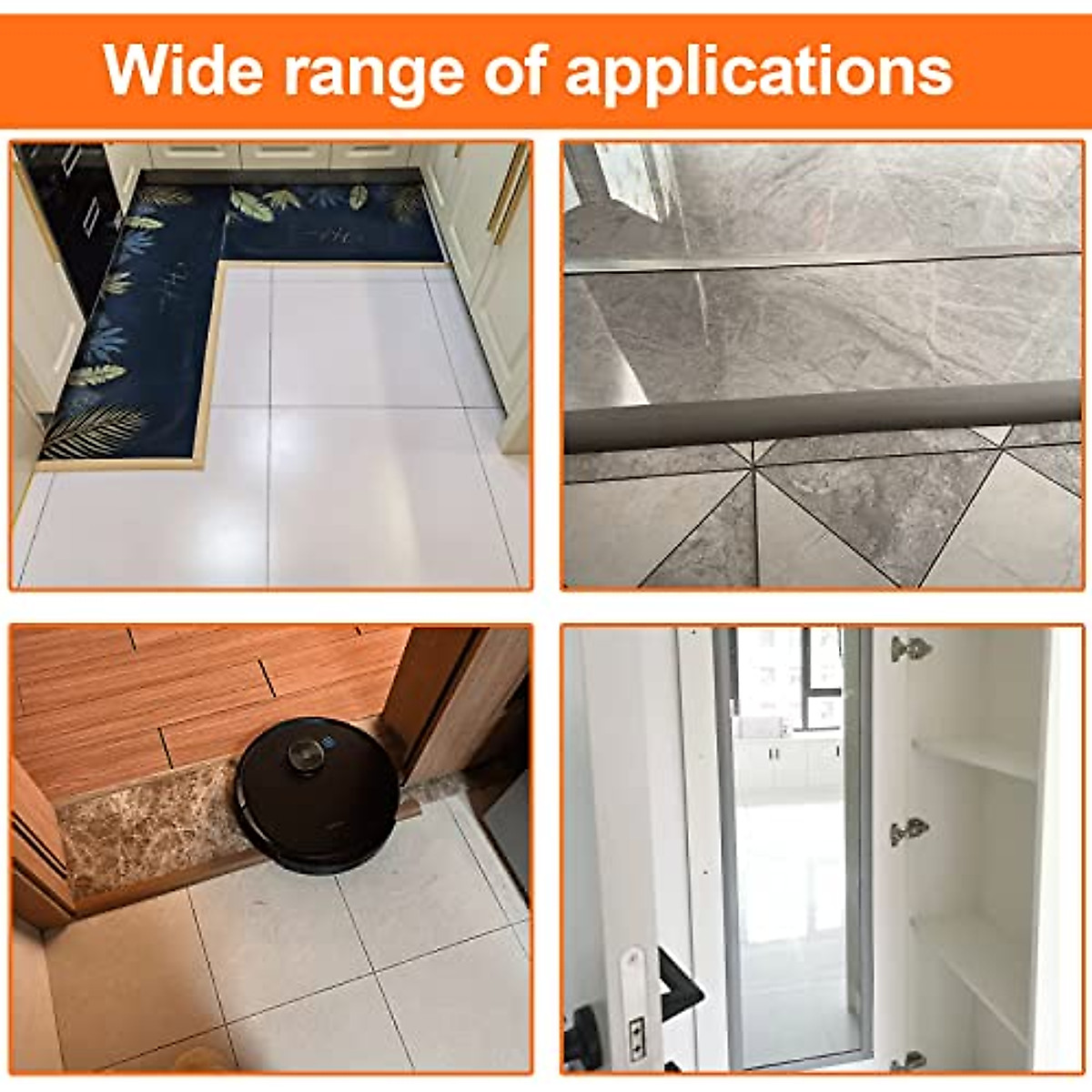 Socein Floor Transition Strip Self Adhesive PVC Carpet Edging Trim Doorway Threshold Strip Carpet to Tile Transition Piece Suitable for Cover Height Less Than 0.35"/9mm (7Ft, Brown)